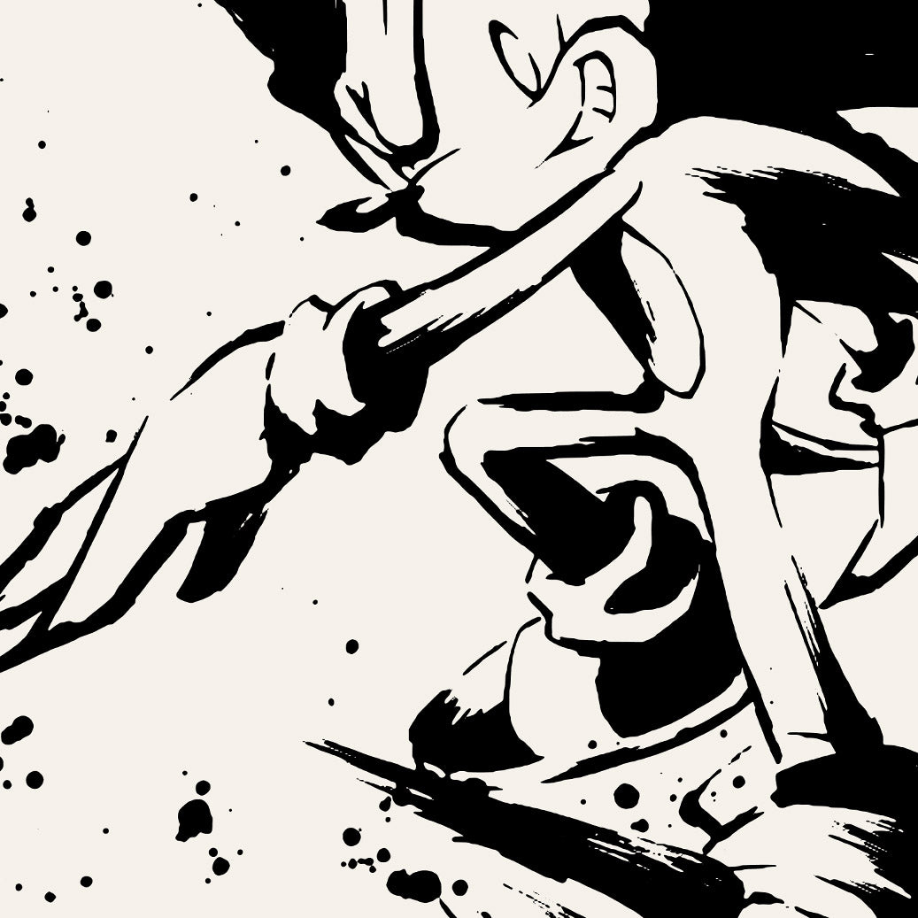 Sumi-E 'Sonic' by Yui Karasuno- Limited Edition Fine Art Print -18"x24 ...
