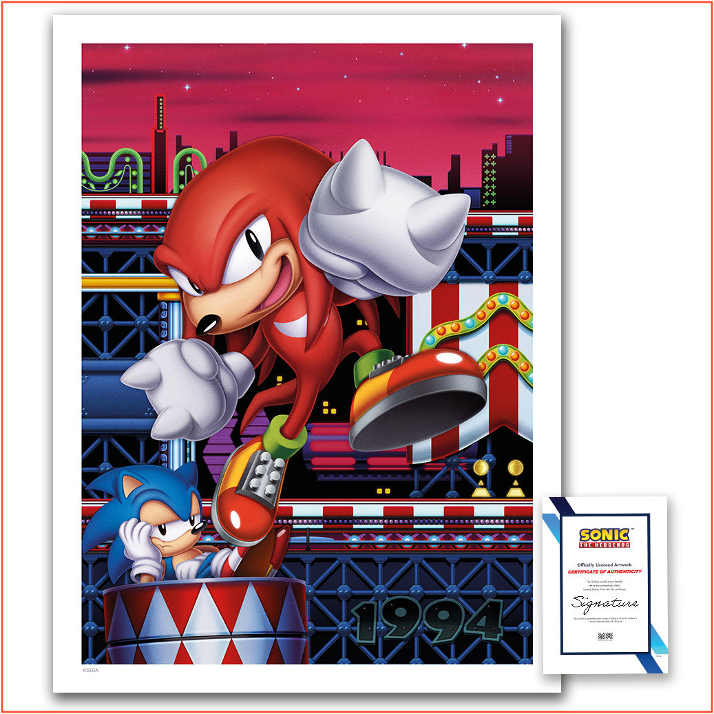 'Sonic: Knuckles 30th Anniversary'- 'PRIMO' Edition Art Print -18"x24 ...
