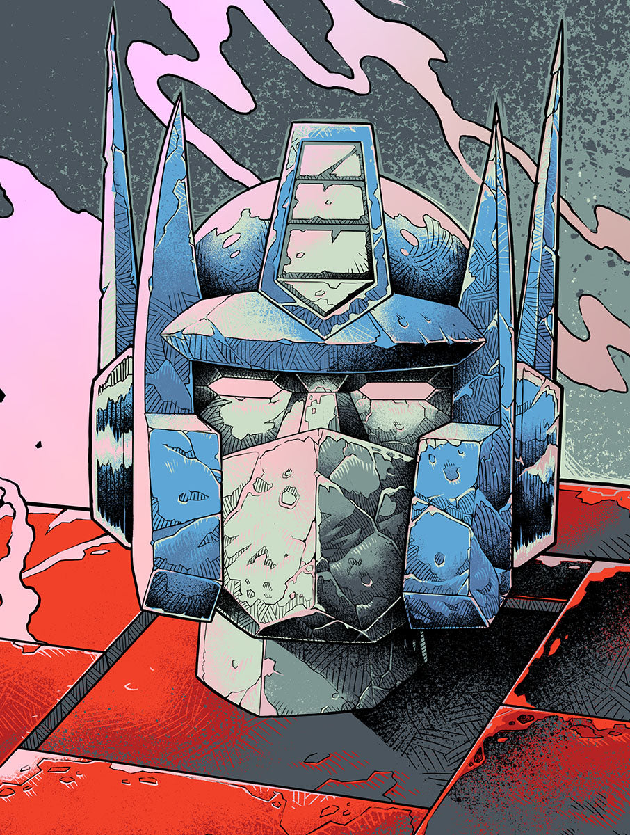 Luke Preece - Ltd Edition Optimus Prime Poster on Foil- 18" x 24 ...