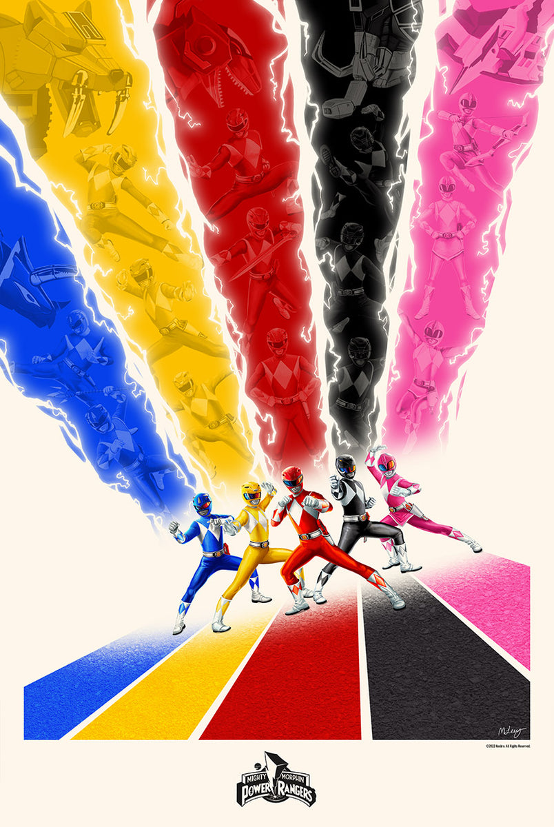 Mark Levy - Power Rangers - Limited Edition Poster - 16" x 24" – Moor ...