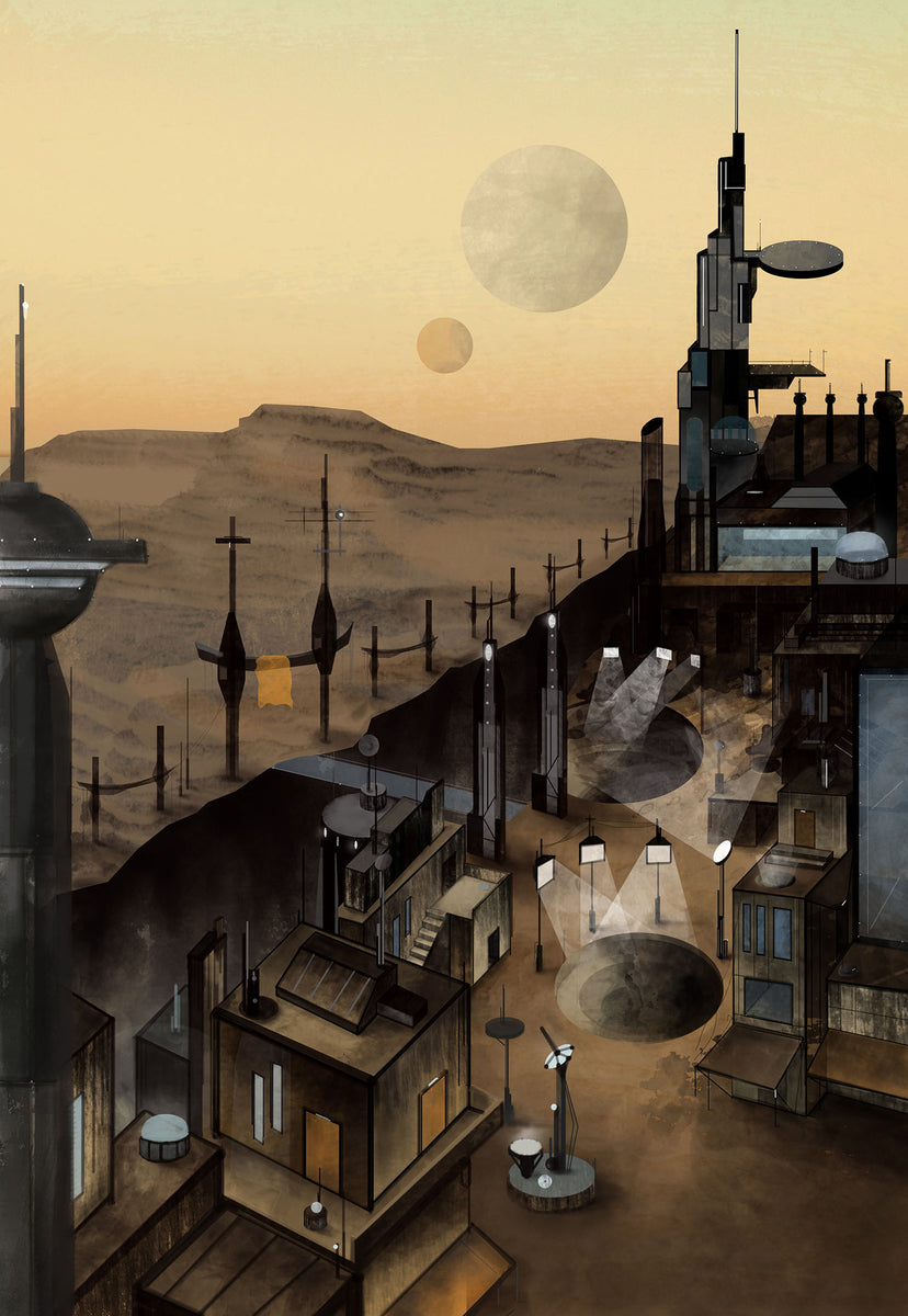Moor-Art Gallery | Nada Maktari - Empty Mining Town print
