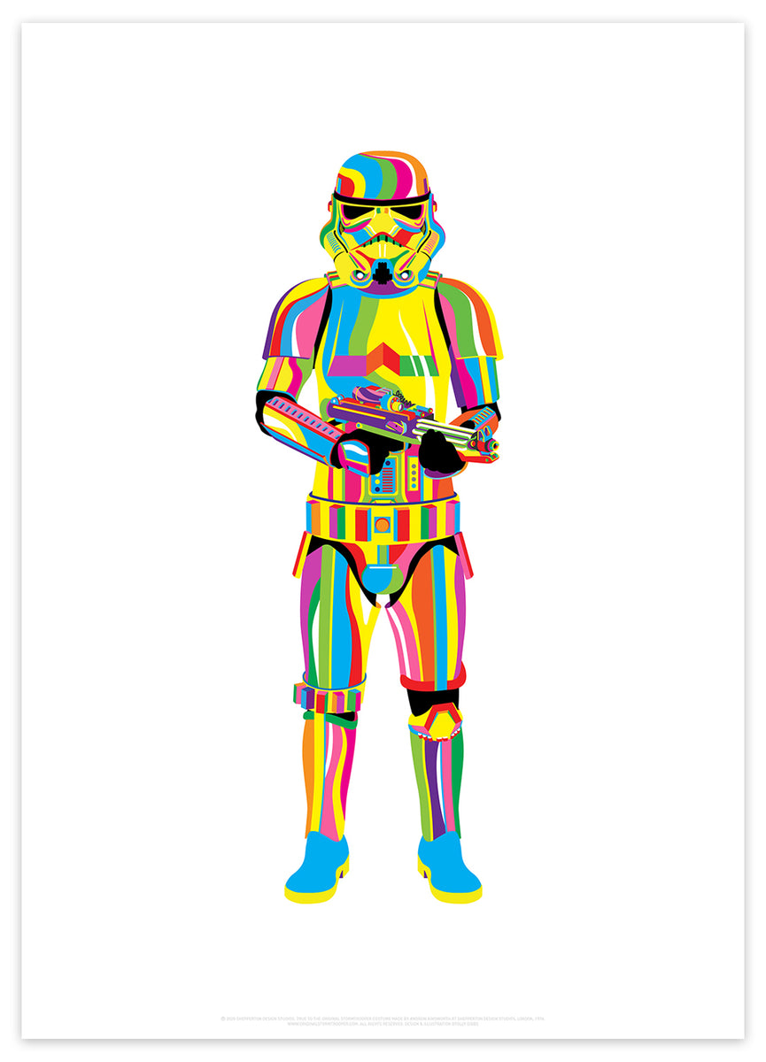 Olly Gibbs - 'Trippy Trooper' - Stormtrooper Limited Art Print - A3 ...