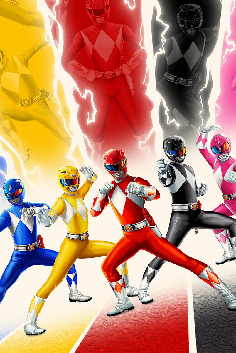 Mark Levy - Power Rangers - Limited Edition Poster - 16" x 24" – Moor ...